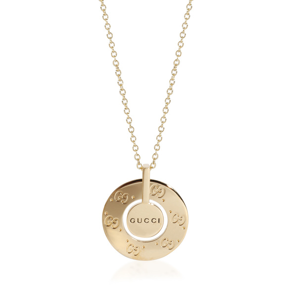 Gucci | Jewelry | Gucci Icon Rotating Disc Circle Pendant In 8k Yellow ...